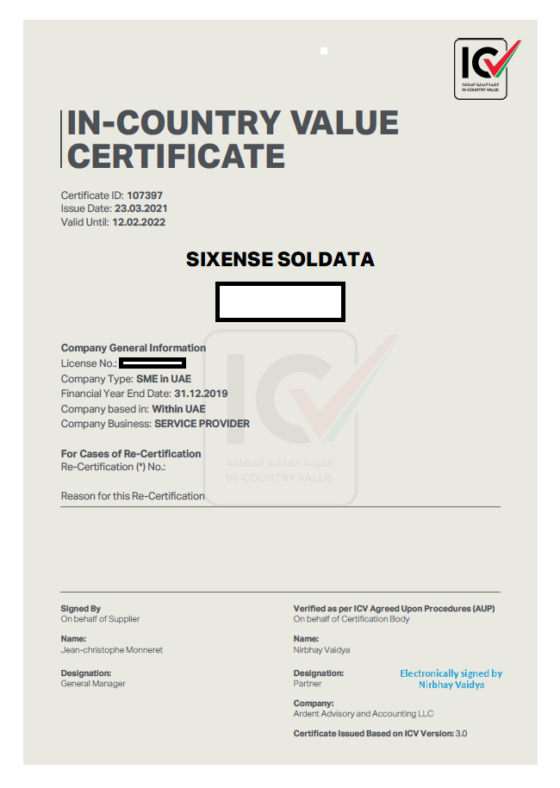 ICV | Sixense Middle East